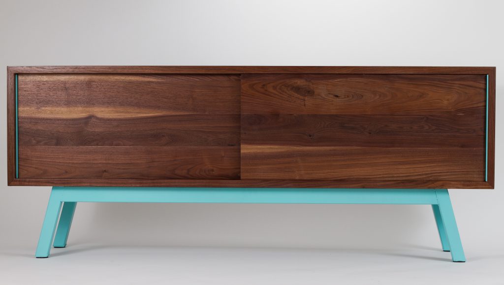 Solid Walnut Media Console Credenza Mid-Century Modern MCM Living Room ...